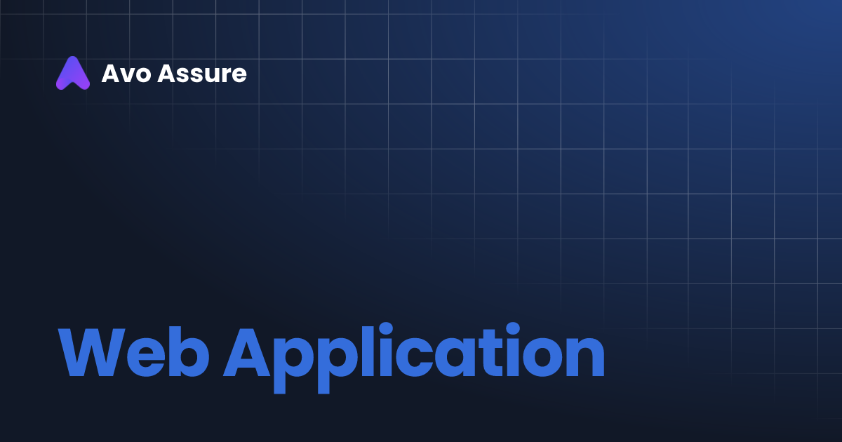 Web Application | Avo Assure - User Guide v24.1 | Avo Assure