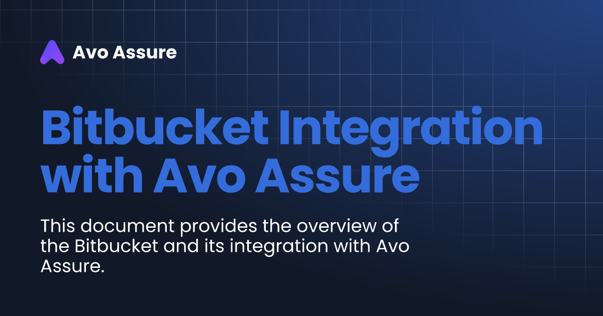 Bitbucket Integration With Avo Assure Avo Assure