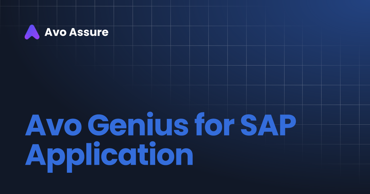 Avo Genius For Sap Application Avo Assure