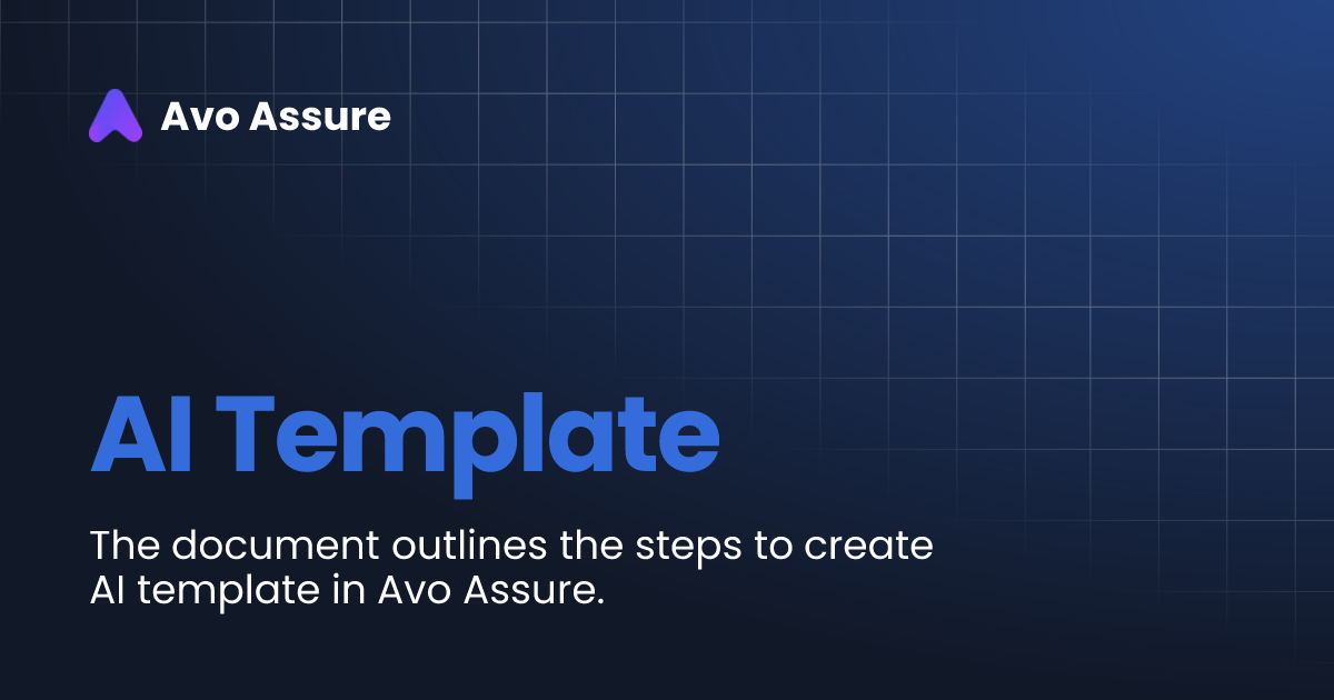 AI Template | Avo Assure