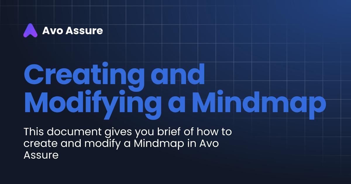 Creating and Modifying a Mindmap | Avo Assure