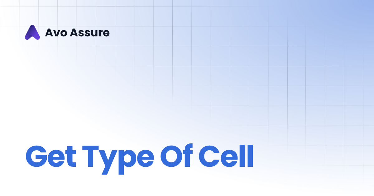 Get Type Of Cell | Avo Assure