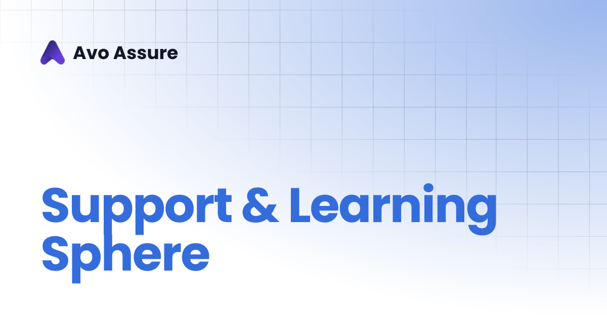 Support & Learning Sphere | Avo Assure