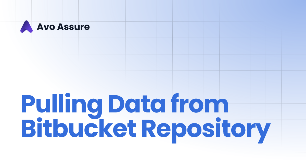 Pulling Data from Bitbucket Repository to Avo Assure | Avo Assure